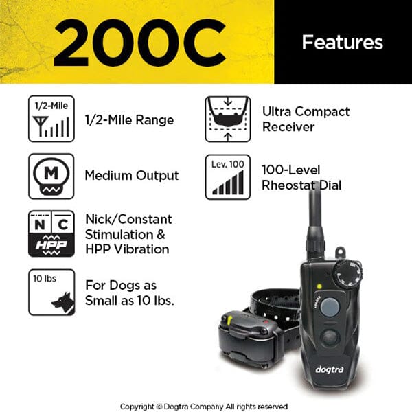 Dogtra 200C Remote Trainer – Compact, Precision Control, Fully ...