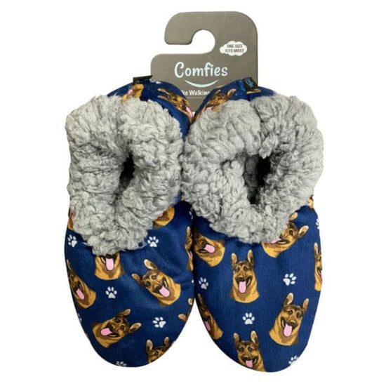 Comfies German Shepherd Plush Slippers – Cozy Non-Skid Loungewear ...