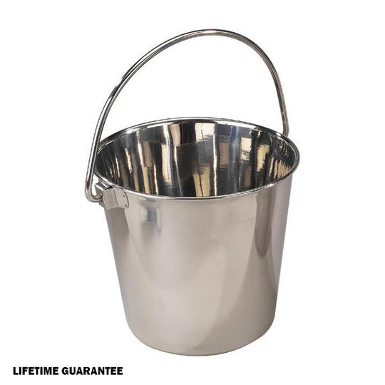 Shop Flat Sided Heavy Duty Stainless Steel Pails at German Shepherd Shop